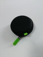 China customized mini portable PU leather  EVA earphone case pouch bag hard shell zipper case for sale