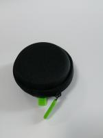 China customized mini portable PU leather  EVA earphone case pouch bag hard shell zipper case for sale