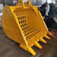 China 560 Excavator Attachment ZHONGJU 82 In Excavator Sifting Bucket Rock Tilting Bucket Water Grass Hopper for sale