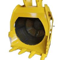 China Round Bucket Excavator Attachment Screening Sieve with Dewatering Vibration Screen for sale