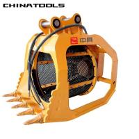 China Round Bucket Excavator Attachment Screening Sieve with Dewatering Vibration Screen for sale