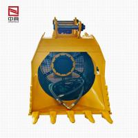 China Bucket Teeth Yellow Mini Excavator Screen Bucket For Rotating Sand Gravel Trommel Screen for sale