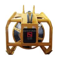 China Bucket Teeth Yellow Mini Excavator Screen Bucket For Rotating Sand Gravel Trommel Screen for sale