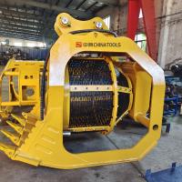 China Bucket Teeth Yellow Mini Excavator Screen Bucket For Rotating Sand Gravel Trommel Screen for sale