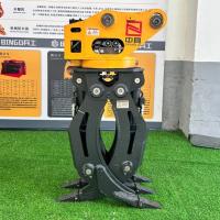 China Forestry Machinery Attachments 2500mm Max Jaw Opening Excavator Mechanical Wood Grapple for sale