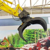 China Forestry Machinery Hydraulic Rotating Grapple Log Crane with 360 Rotating System for sale