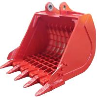 China Customized 560 Excavator Attachment Hydraulic Excavator Skeleton Bucket With Wear Resistant Steel Plate for sale