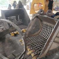 China Customized 560 Excavator Attachment Hydraulic Excavator Skeleton Bucket With Wear Resistant Steel Plate for sale
