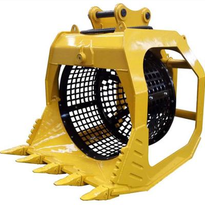 China Hydraulic Excavator Rock and Soil Screening Bucket with NM400 Wear-resistant Material for sale