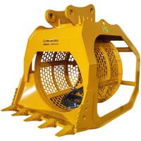 China 2m3 Bucket Capacity Excavator Hydraulic Rotating Screening Bucket for 6 Ton Excavator for sale