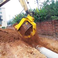 China Construction Machine Excavator Screen Bucket With Rotating Screen And 0.5-2.4m3 Capacity for sale