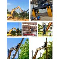 China Powerful 25 Mpa Electric Pole 1300kg Excavator Rotating Grab / Setter Grapple for sale