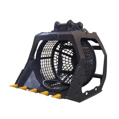 China Excavator Hydraulic Rotating Screening Bucket 1.2m³ Soil Screening Bucket for sale