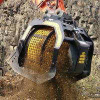 China Excavator Hydraulic Rotating Screening Bucket 1.2m³ Soil Screening Bucket for sale