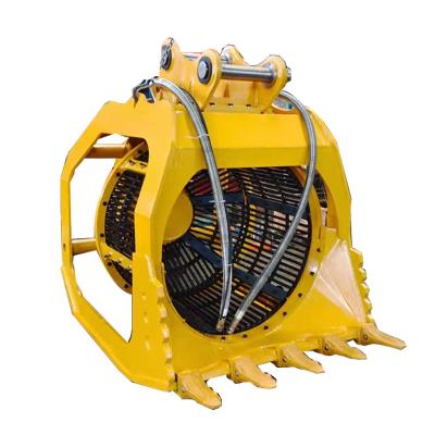 China 35t-40t Excavator Rotating Screening Bucket with Quick Material Screening for sale