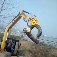 China Hyundai Hydraulic Rotating Log Forest Excavator Wood Grab Max open 800-2600mm Load Wood for sale