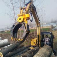 China Hyundai Hydraulic Rotating Log Forest Excavator Wood Grab Max open 800-2600mm Load Wood for sale