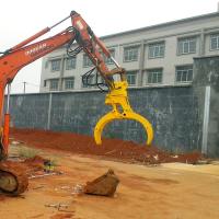 China Hyundai Hydraulic Rotating Log Forest Excavator Wood Grab Max open 800-2600mm Load Wood for sale