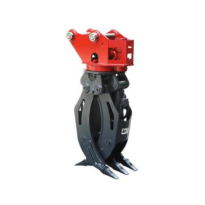China Forestry Grab With Max Open 800-2600mm Mechanical Hydraulic Excavator Rotator Grapple for sale