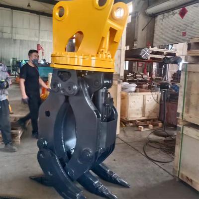 China Customer Required Mechanical Hydraulic Excavator Rotator Grapple For Construction Works for sale
