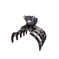 China Control Mini Excavator Hydraulic Mechanical Log Rotating Grapple Hydraulic Wood Grabber for sale