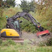 China Farm Cut Grass Attachment Mini Excavator with 250mm Diameter Forest Mower Mulcher for sale