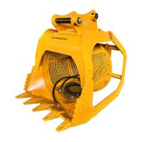 China Energy Mining Excavator Attachment Soil Screening Bucket with Interchangeable Screens for sale