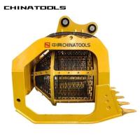 China Customized Screening Sieve Bucket For Excavator Loader Backhoe With Hydraulic Rotation for sale