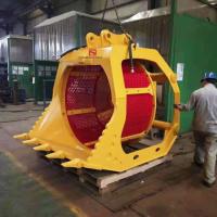 China One Excavator Attachment Hydraulic Rotating Stone Sand Screening Bucket for 40ton for sale