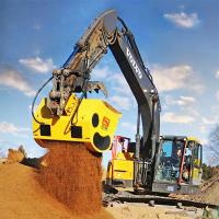 China Construction Machinery 3000 Excavator Attachment Rotating Sieving Bucket With Mesh Screen for sale