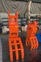 China 1-50 Ton Excavator Hydraulic Rotary Single Cylinder Steel Grapple for Energy Mining for sale