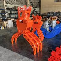 China 1-50 Ton Excavator Hydraulic Rotary Single Cylinder Steel Grapple for Energy Mining for sale