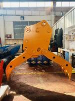 China 550 Excavator Hydraulic Rotating Grab Single Cylinder Grapple For 1-40 Ton for sale