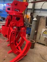 China Log Handling Excavator Wood Grapple For 10 Ton Closed Height 980-2200mm Big Forestry Rotator for sale