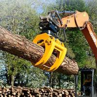 China Forestry Machinery Hydraulic Log Excavator Timber Grab With Quick Hitch For Wood Transportation for sale