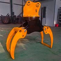 China Forestry Machinery Hydraulic Log Excavator Timber Grab With Quick Hitch For Wood Transportation for sale