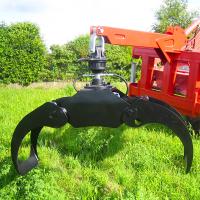 China Forestry Machinery Hydraulic Log Excavator Timber Grab With Quick Hitch For Wood Transportation for sale