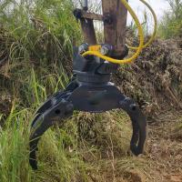 China OEM Hydraulic Log Excavator Wood Grapple / Wood Clamp 5-40ton Excavator for sale