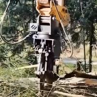 China 10-16Ton Excavator Wood Grapple Tree Cutter And Move Clamp Chain Grapple Saw for sale