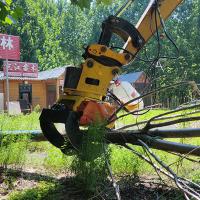 China Max Jaw Opening 1200mm GM35 Forestry Attachment Log Grapple Saw for 5-10 Ton Excavators for sale