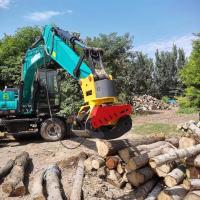 China Max Jaw Opening 1200mm GM35 Forestry Attachment Log Grapple Saw for 5-10 Ton Excavators for sale