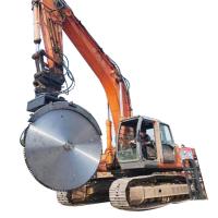 China 1800-3000mm Cutting Thickness Diamond Rope Saw Rock Excavator Saw On 1.7t Excavator for sale