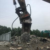 China Hydraulic Carbide Double Drum Cutter Suitable For 1-40ton Alloy Steel Excavators for sale