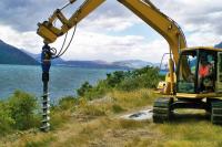 China Weight KG 200 Hydraulic Earth Auger for Excavator Construction Machinery Attachments for sale