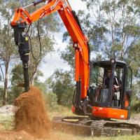 China Mini Excavator Attachment Hydraulic Earth Auger Drives Borehole Diameter 30-180cm for sale