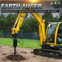 China Mini Excavator Attachment Hydraulic Earth Auger Drives Borehole Diameter 30-180cm for sale