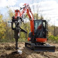 China Customer Required Mini Excavator Hydraulic Hole Drilling Bore Machine with 150mm Metal Blade for sale