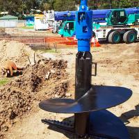 China 30-180cm Borehole Diameter Excavator Attachments Hydraulic Fence Post Earth Auger for sale