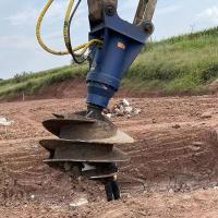 China 300mm ZHONGJU Excavator Hydraulic Earth Auger Drill with 400mm Manual Auger for sale