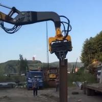 China 12-40 Ton Excavator Pile Driver for Ground Screw Installation Max Pile Length 9-16m for sale